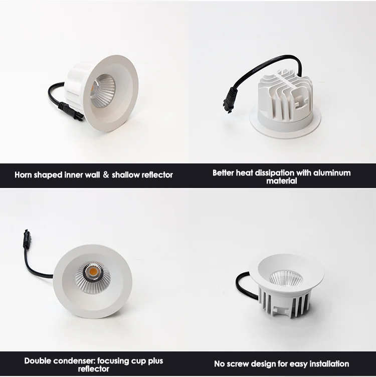 10w 12w Ip54 Spot Dia 95*62mm Fixed Led Recessed Spot Light For Home ...
