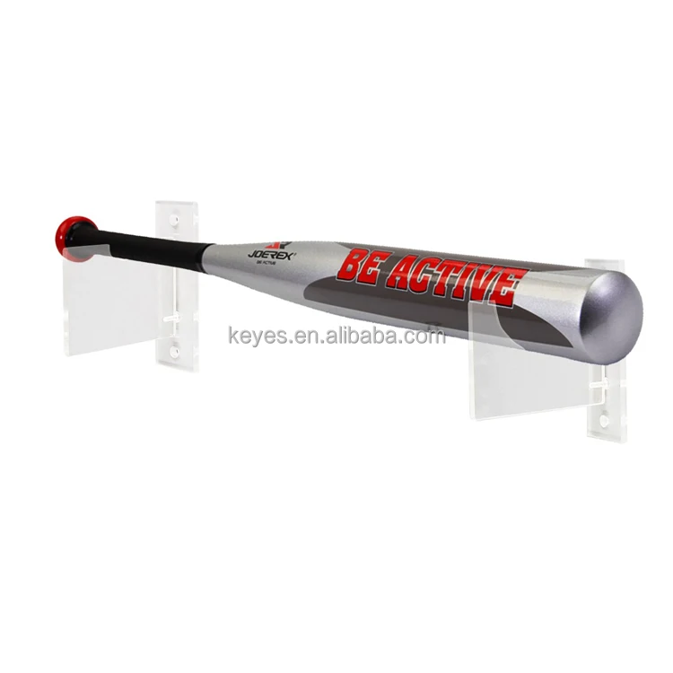 Transparent Acrylic Baseball Bat Display Stand Wall Mounted Baseball ...