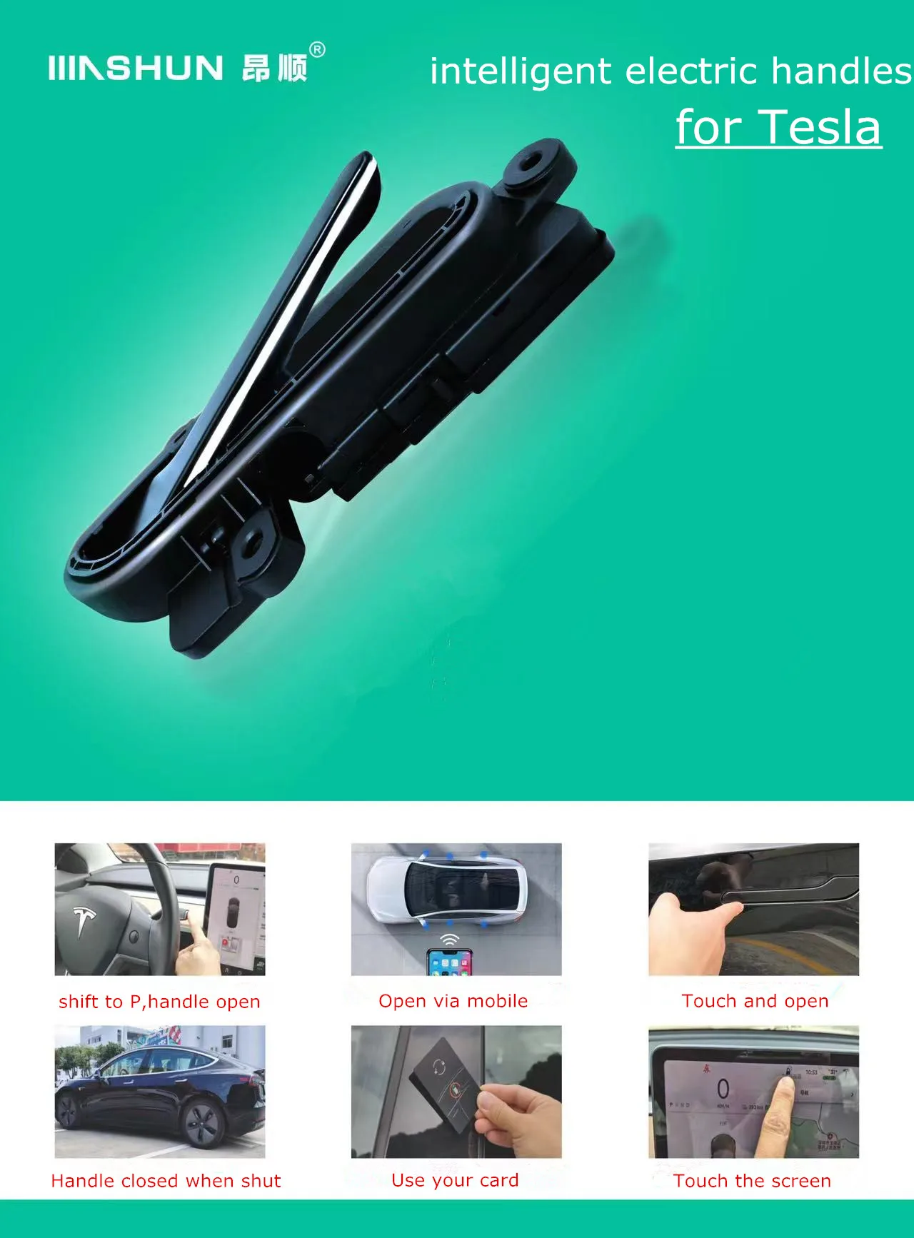 6th Generation Sonls Quality Wireless Electric Handle for Tesla Model 3 ...