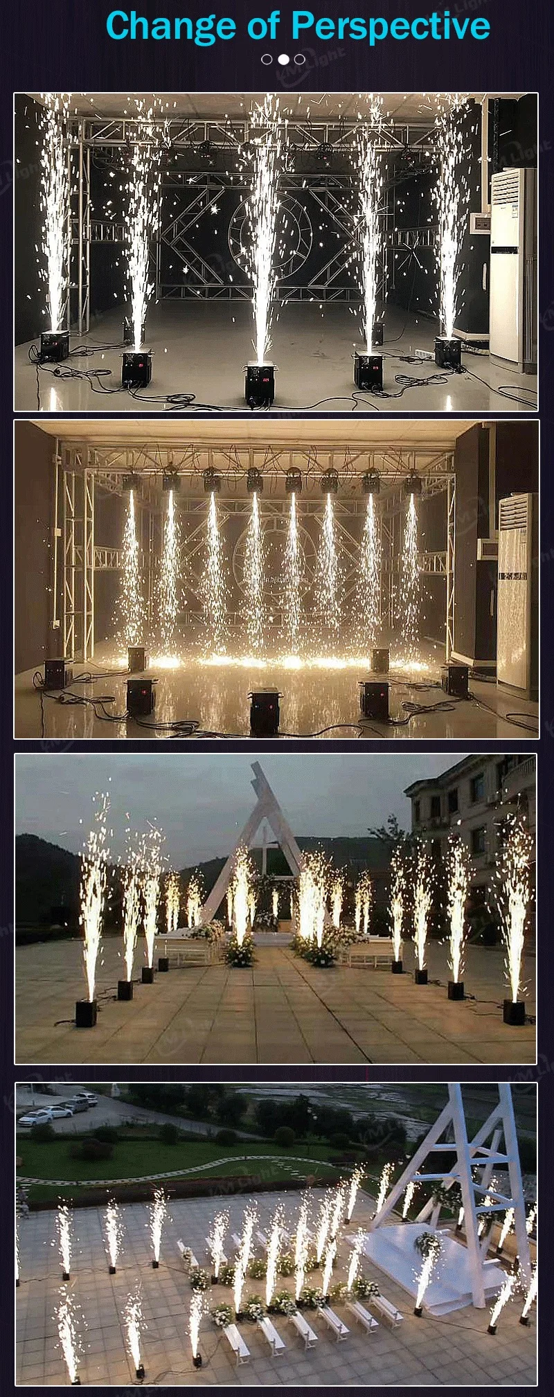 Hot Sell Indoor 600w Dmx Mini Cold Spark Machine For Wedding Party ...