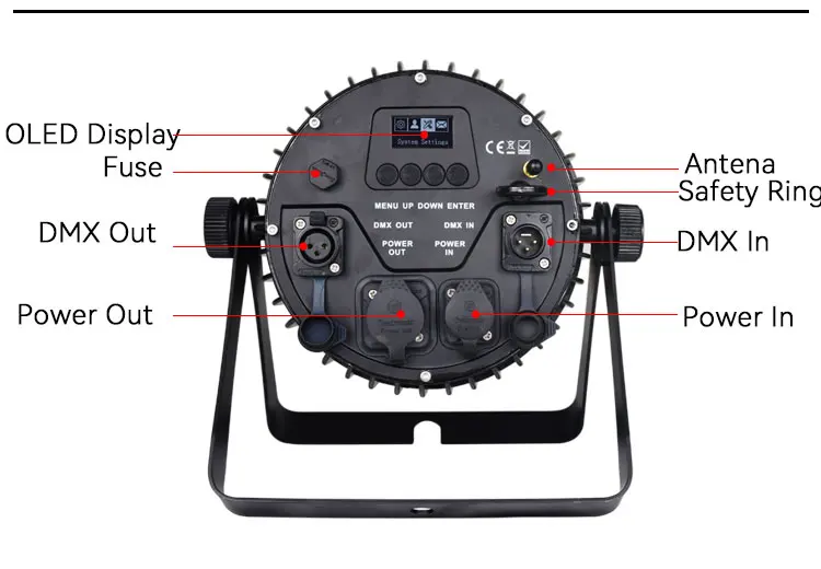 Outdoor Battery Powered Dmx512 Wdmx Wireless 9x18w Rgbwa Uv 6in1 Waterproof Can Ip65 Rated Led ...