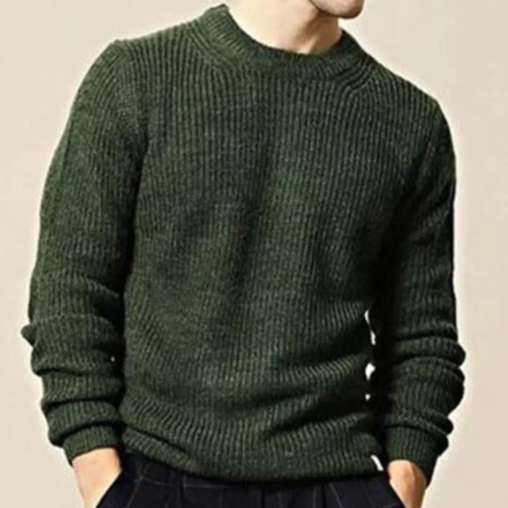 Fashion High Quality Men's Crew Neck Pullover Knitted Cotton Sweaters ...