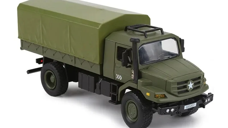 Kdw 1:18 Scale Model Diecast Tarpaulin Truck Model Cars Transportation ...