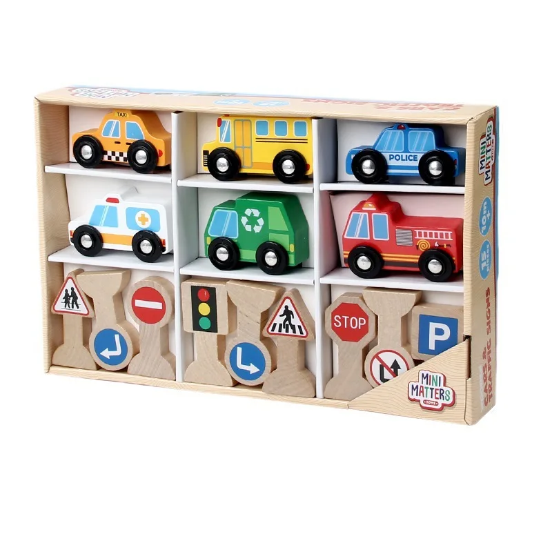Custom Children Car Traffic Signal Street Road Sign Cognitive Set ...