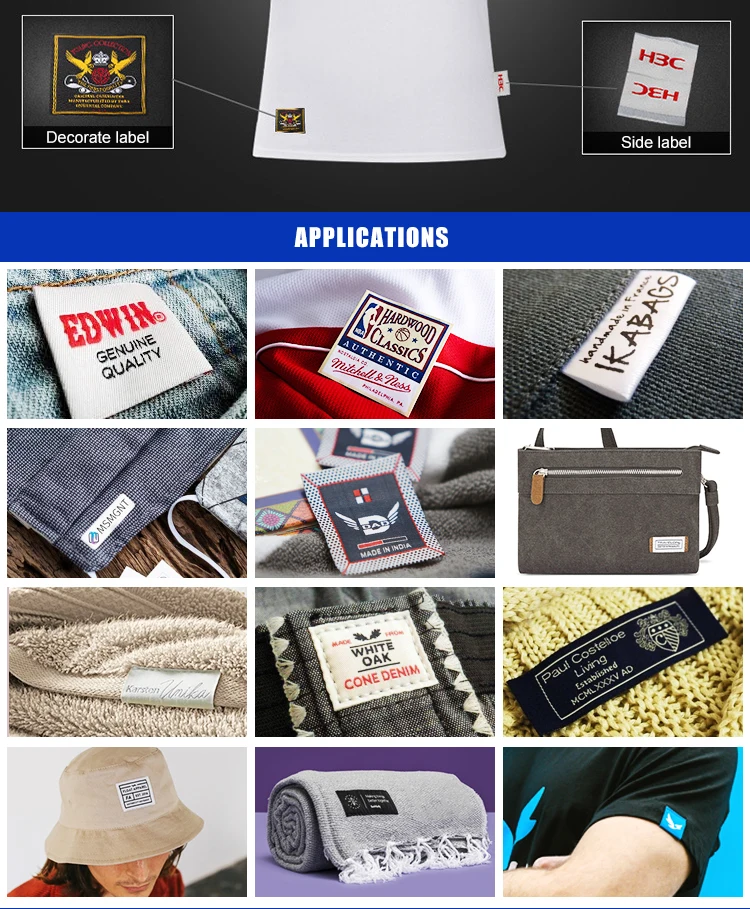 Factory Garment Label Custom Your Own Design Clothes Woven Tag ...