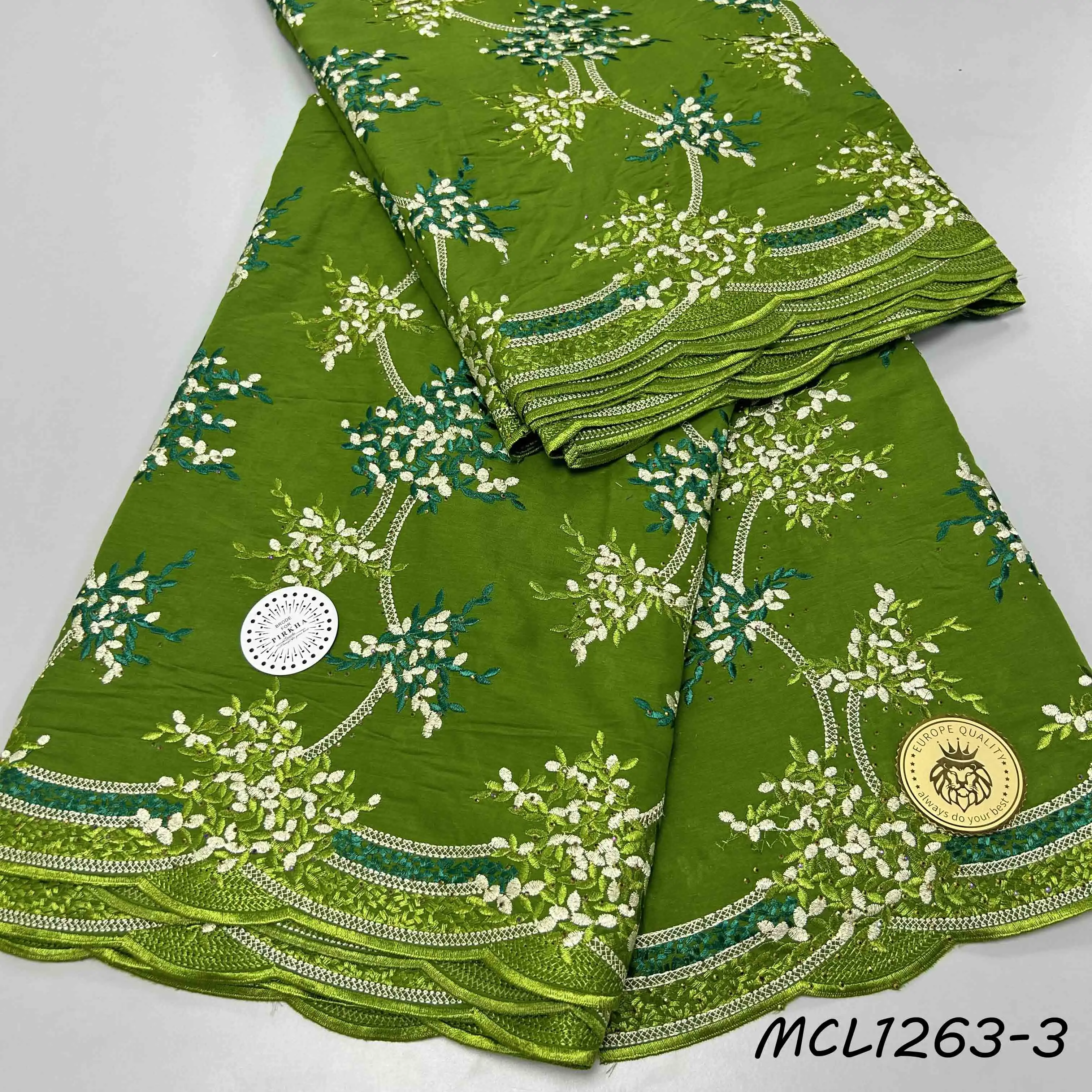 Tissu Dubai Voile Suisse Coton Brode Swiss Lace Tulle Fabric Stones ...
