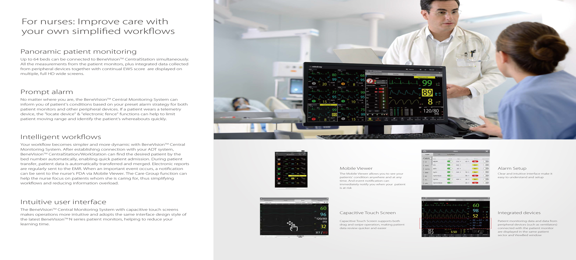 Mindray CMS ICU Central Monitoring System for Hospital Monitor