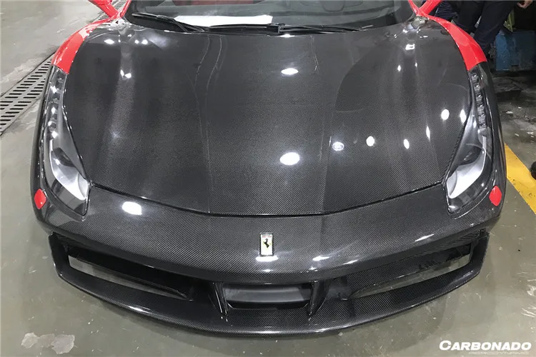 Darwinpro Oem Style Carbon Fiber Hood Bonnet Forferrari F488 488 Gtb ...