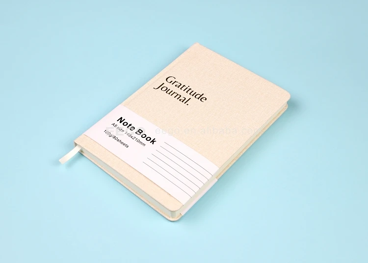 Personalized Custom 5 Minute Gratitude Journal Linen Manifestation ...