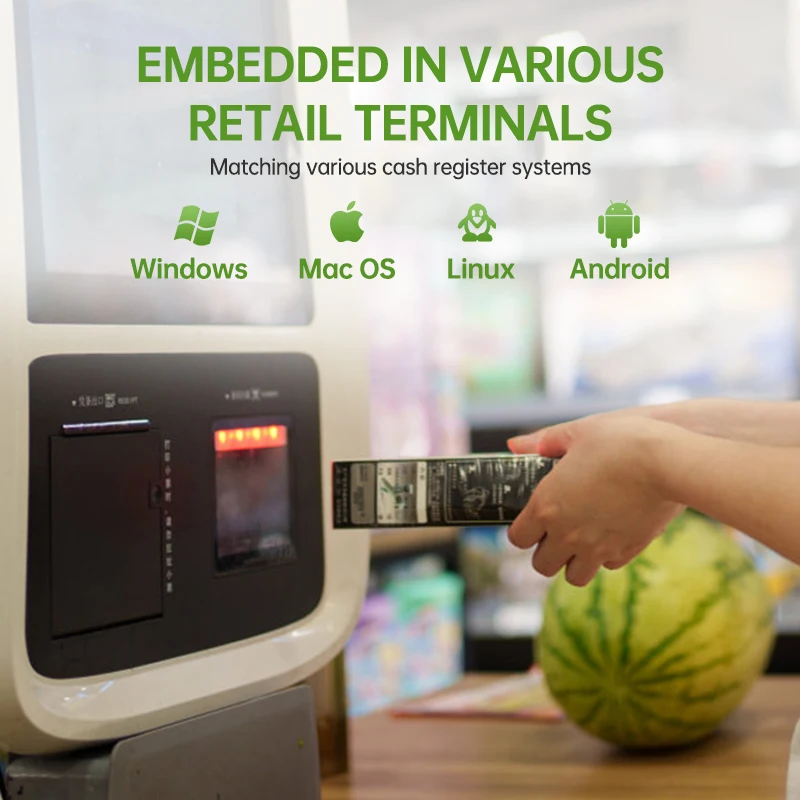 1d 2d Qr Code Desktop Wired Barcode Scanner Portable Auto Fast Scanner ...