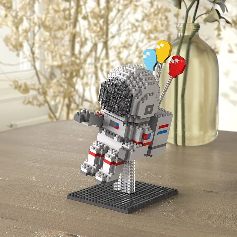 Balloon Spaceman Astronaut Micro Building Blocks Micro Diamond Bricks ...