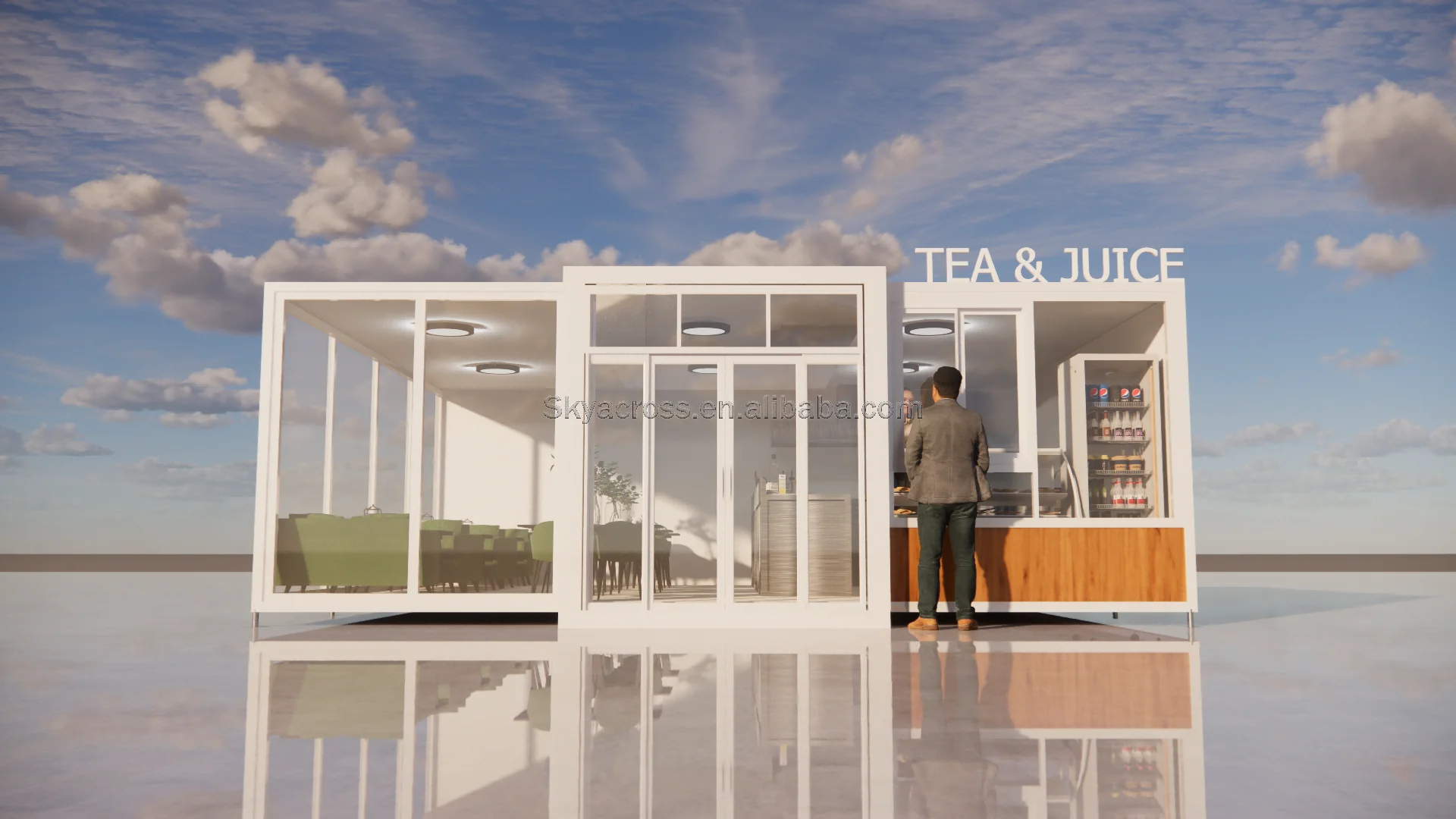 Extendable Prefabricated Homes 20Ft 40Ft Folding Living Prefab Villa ...