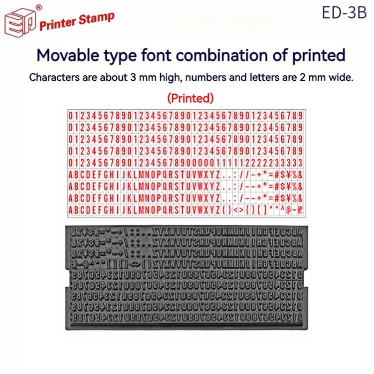 Custom Large Format Date Stamp Character Grain Combination Trodat Live ...
