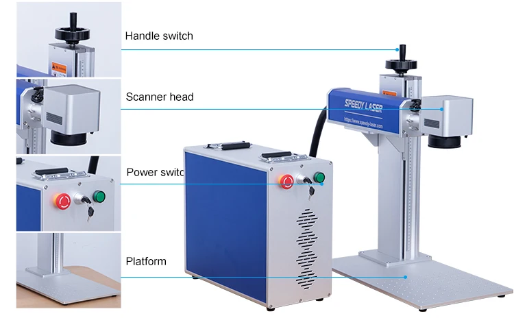 Speedy Laser SL-FM Fiber Laser Engraving Machine for Metal - 20W, 30W ...