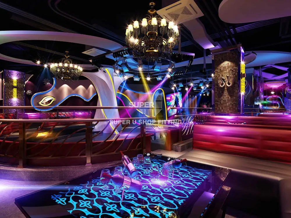 Custom 3D Night Club Interior Design - KTV Room Decor