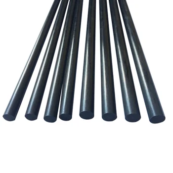 2mm Carbon Solid Round Rods Pultruded Carbon Fiber Pole With High Rigid ...