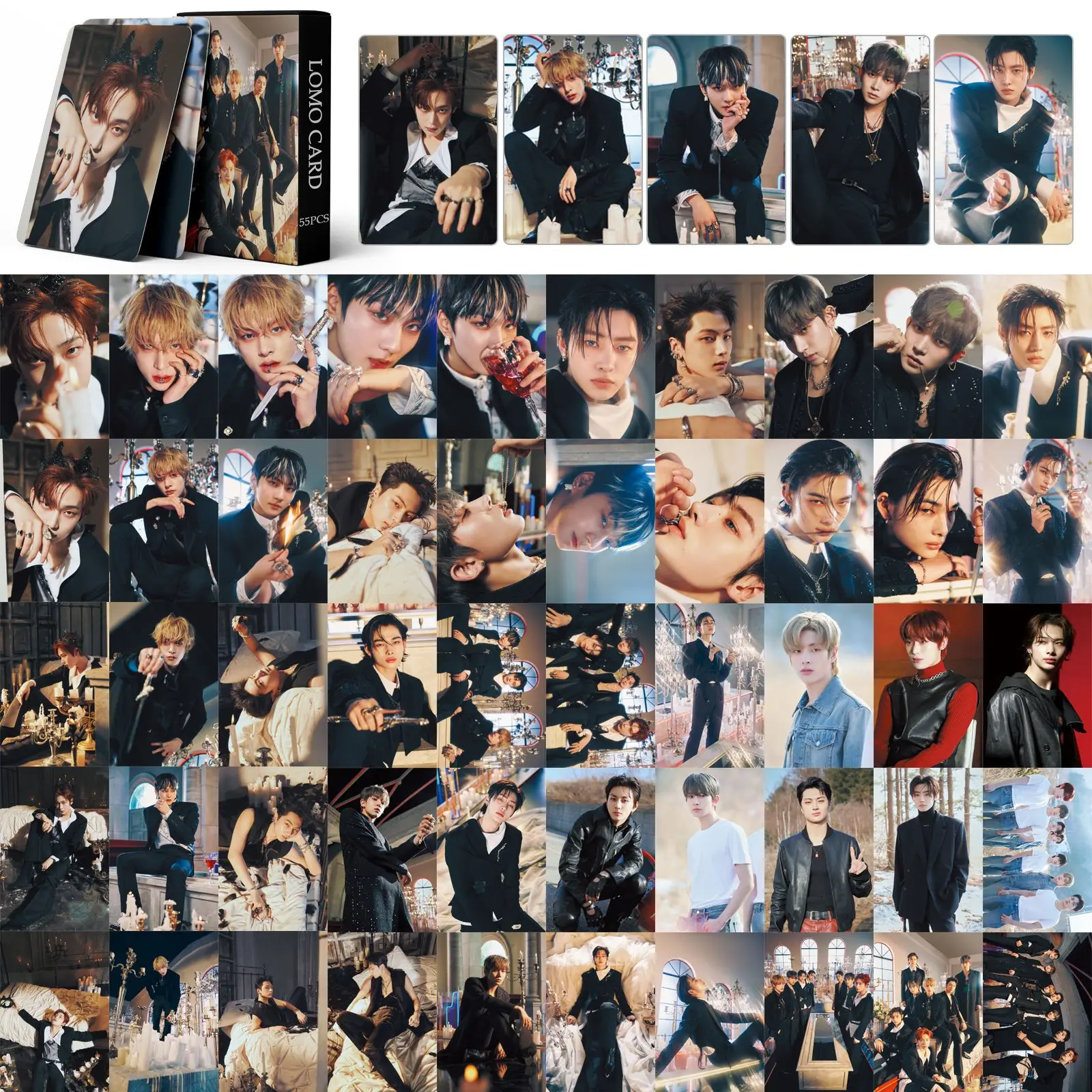 E Kpop 55pcs Photo Card Dark Blood Lomo Card For Heeseung Jay Jake ...