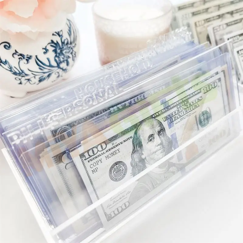 custom acrylic crystal cash tray cash holder organizer cash stuffing ...