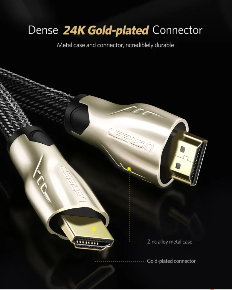 UGREEN 4K HD-MI 2.0 Cable HD-MI Digital Connecting Cable Compatible for ...