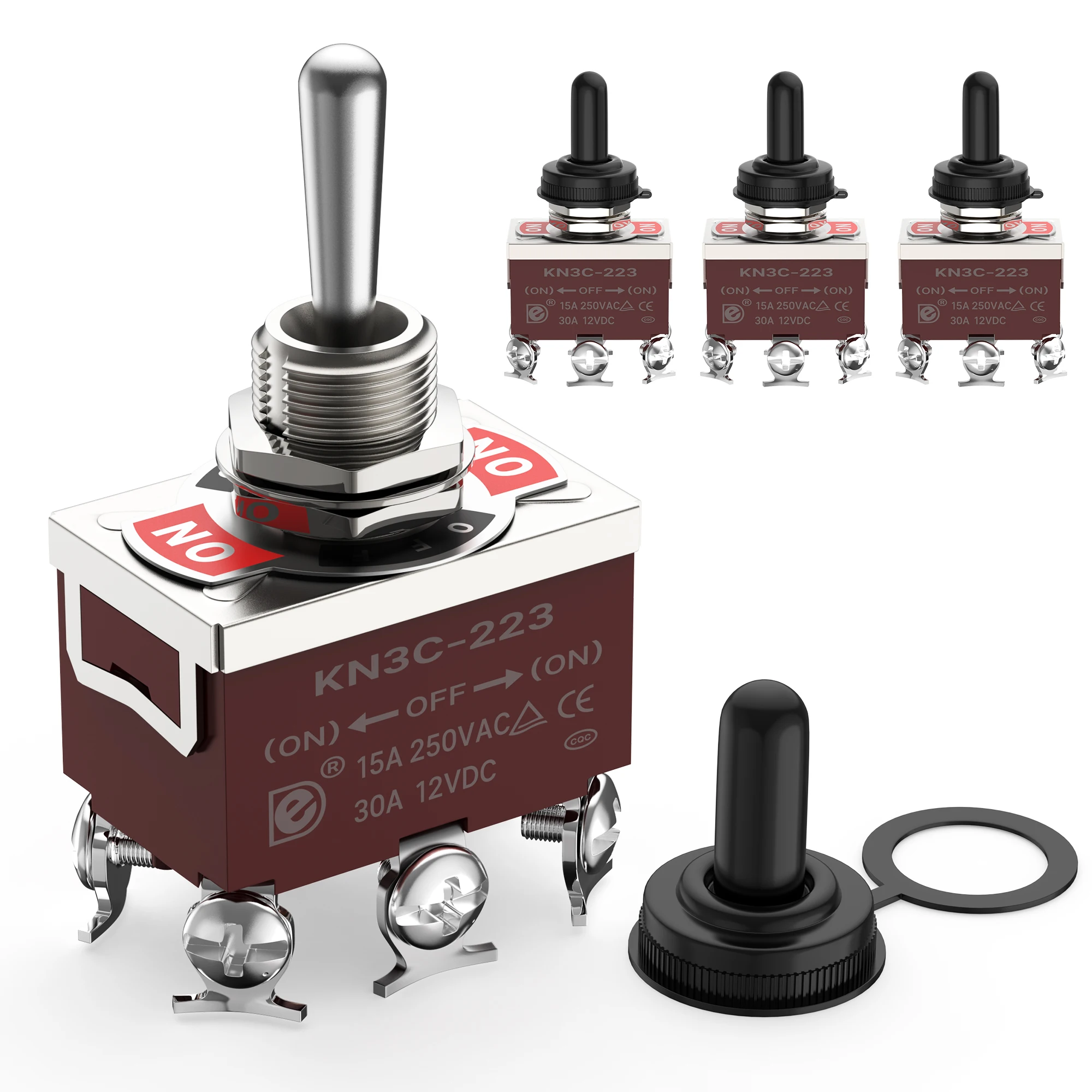 High Current Toggle Switch - SPST to 4PDT Latching/momentary