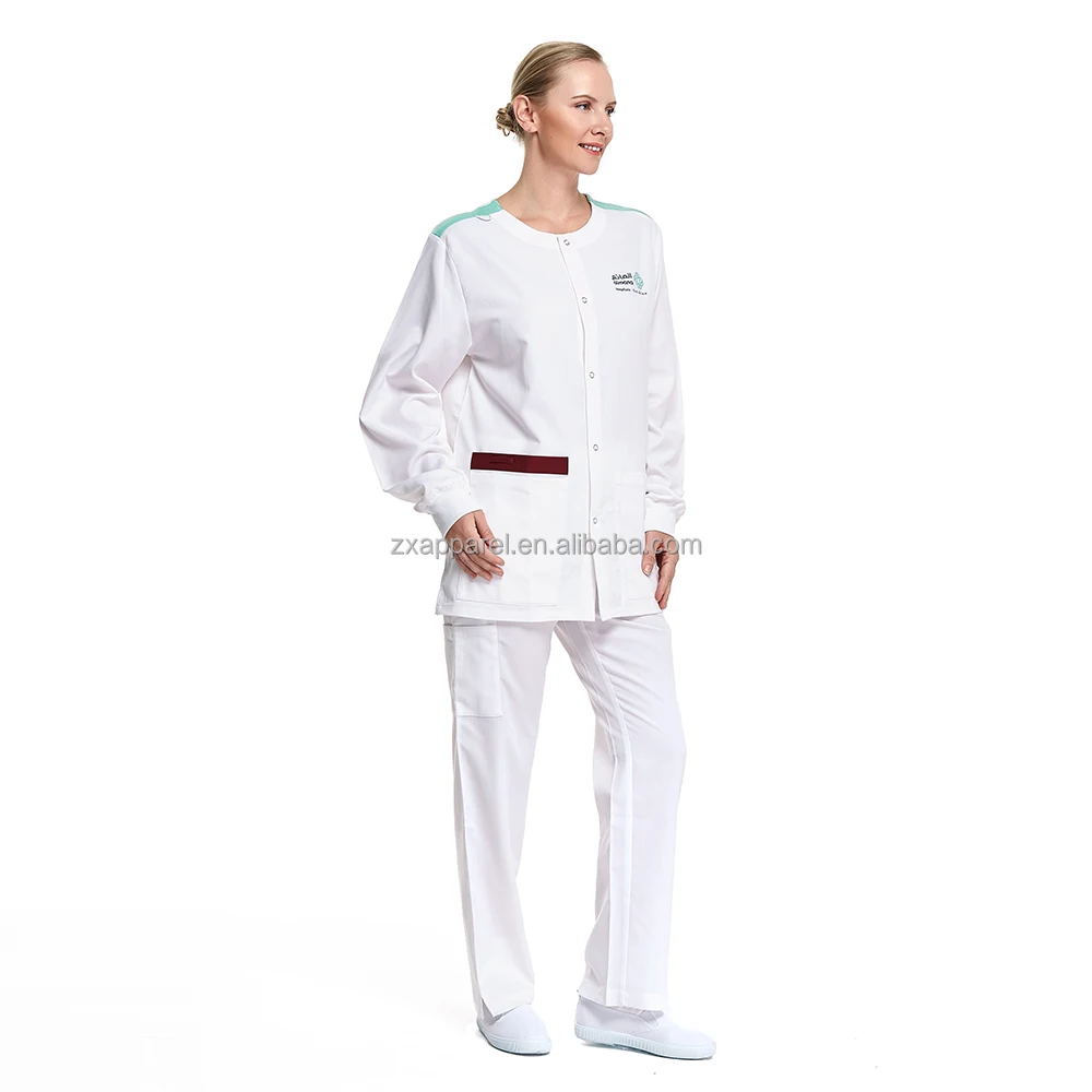 Hospital Uniforms Long Sleeve Lab Coat Medical Scrubs Hospital Nursing ...