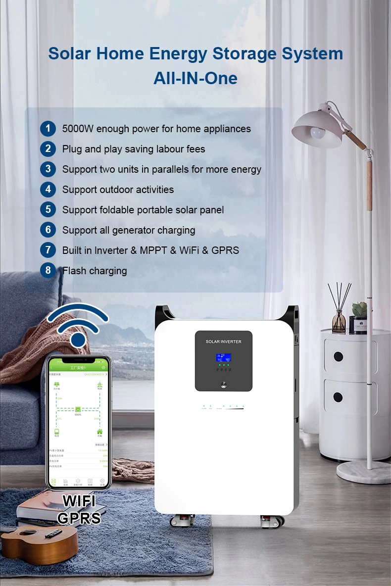 3300w Portable Power Station Wall-mounted Off-grid Lifepo4 Solar Energy ...