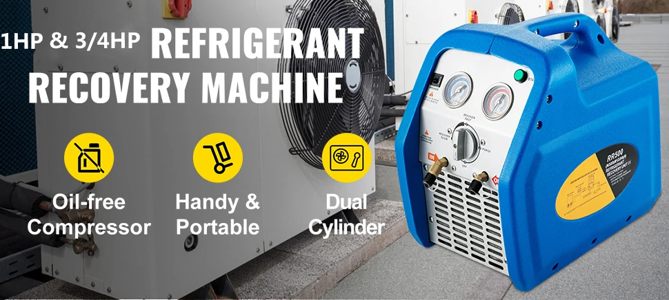 R32/R1234yf Refrigerant Recovery Machine 3/4 HP for R134A & R410A - OEM