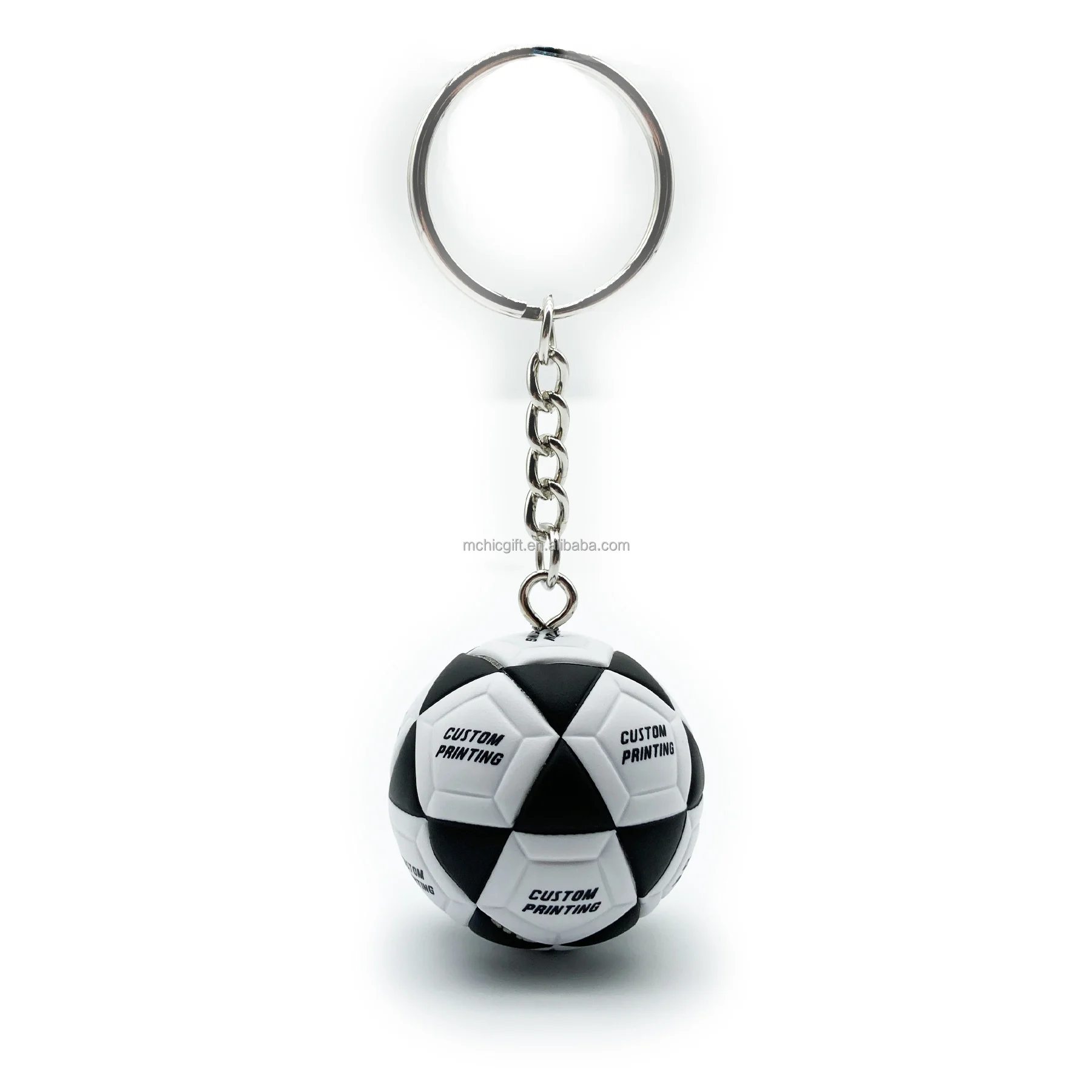 Custom Print Premium Soccer Keychain Customized 3D Football Key Chain ...