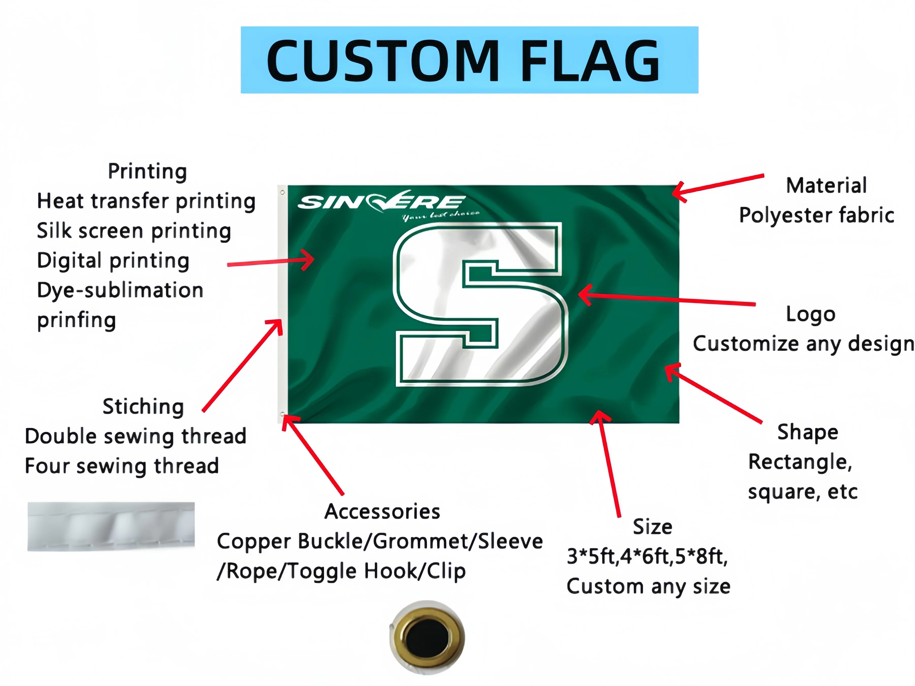 Custom Design Outdoor Activity Flags Sports Banners Customized Printing ...