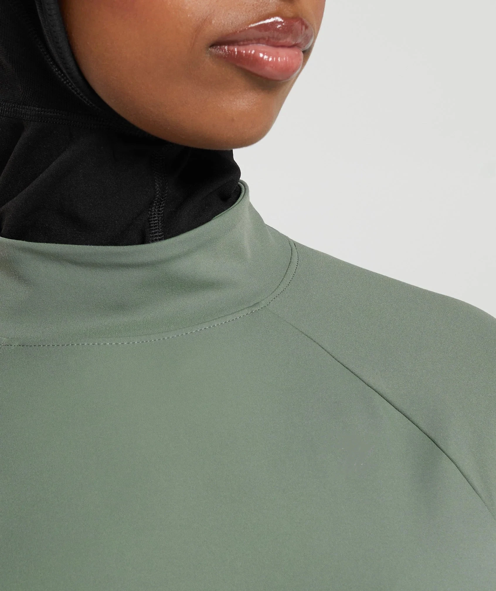 Women's Modest Sports Tops Full Body Long Sleeve Islamic Loose Split ...