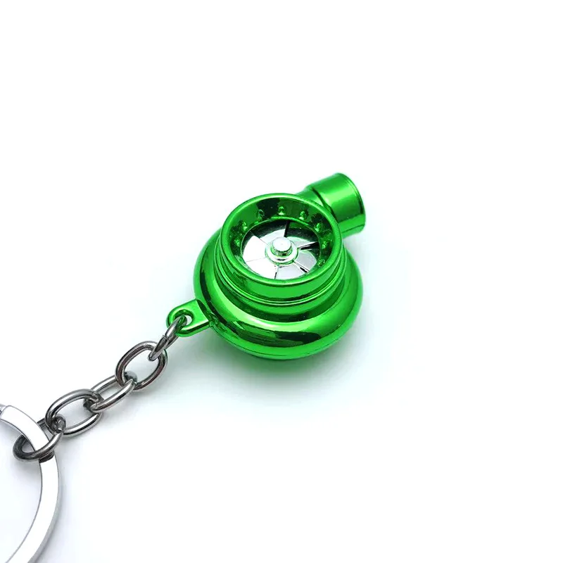 Mini Spinning Sound Led Turbocharger Keychain Car Accessories Alloy Key ...