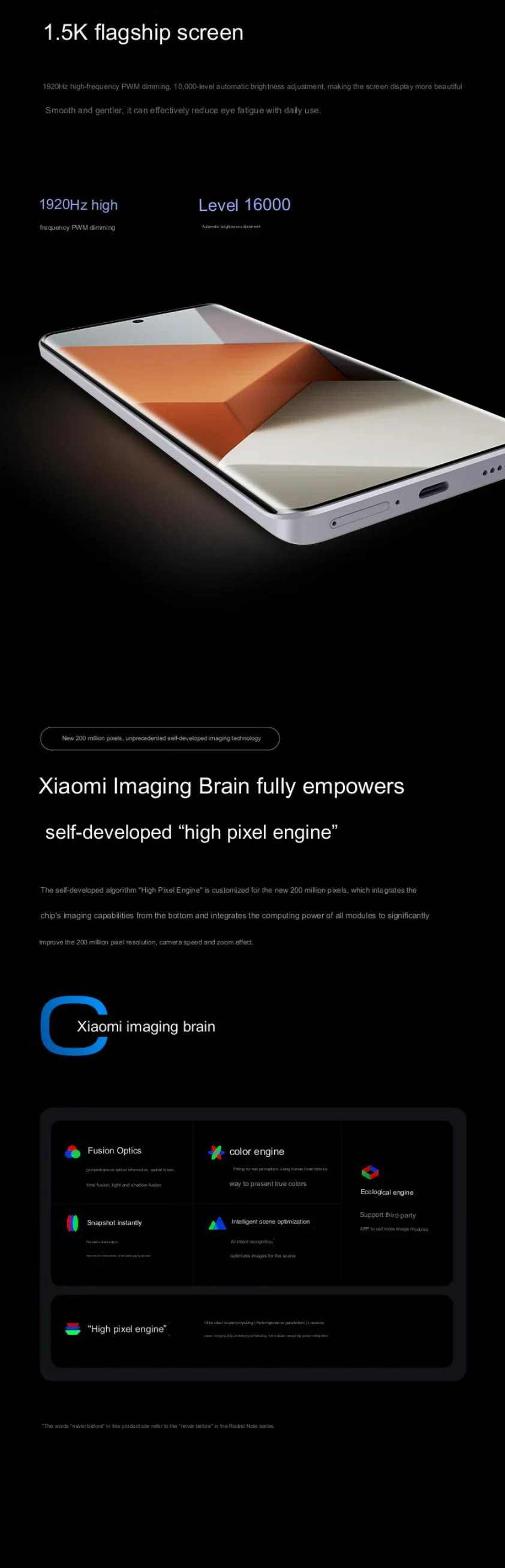 2023 Xiaomi Redmi Note 13 Pro+ Plus 5g Mtk 7200-ultra Mobile Phone 6.67 ...