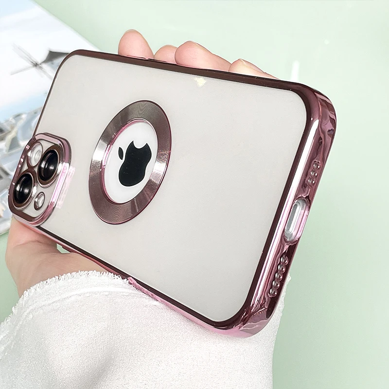 Clear Transparent Soft Slim Electroplated TPU Cases for Iphone