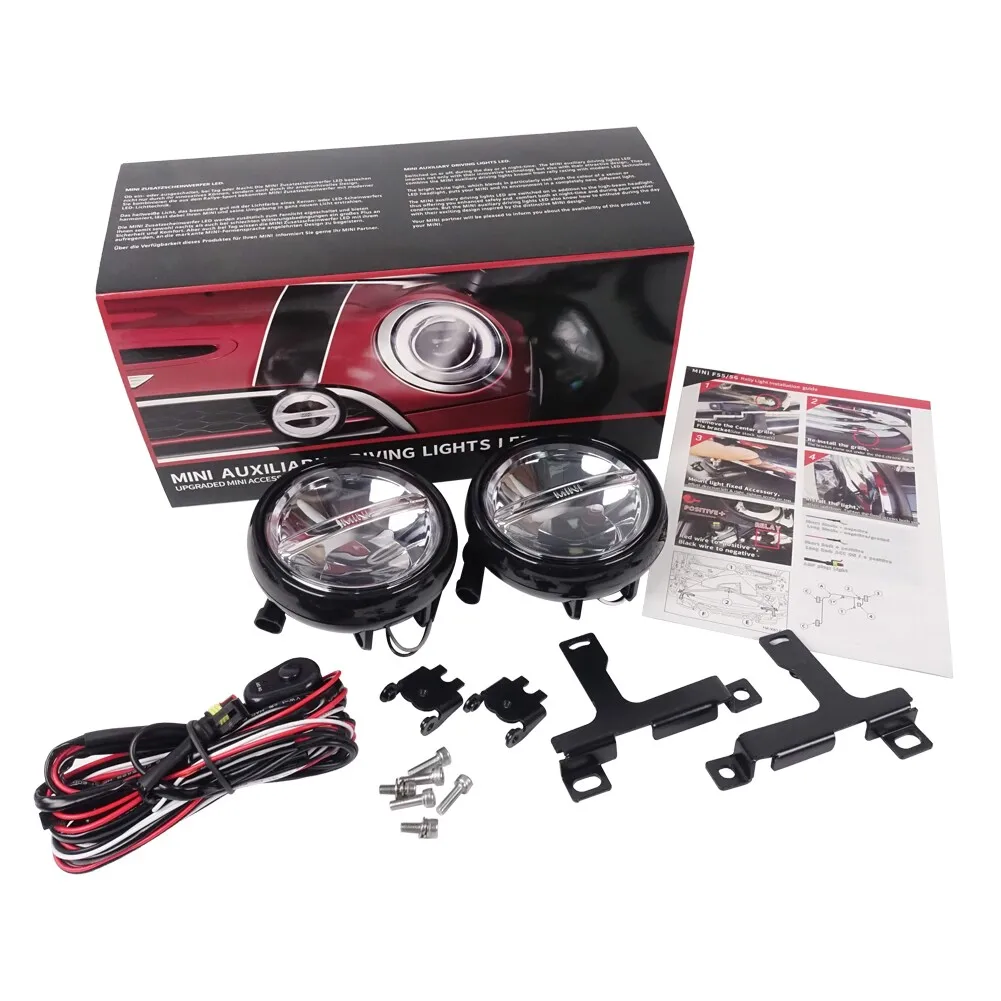 Black Carbon Fiber Pattern Angel Eyes Rally Driving Light With Bracket ...