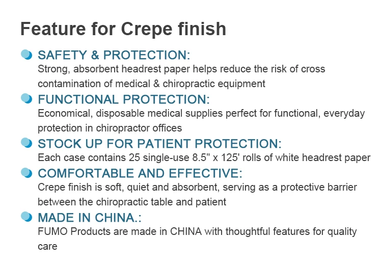 Free Sample Disposable Crepe Texture Headrest Exam Face Paper ...