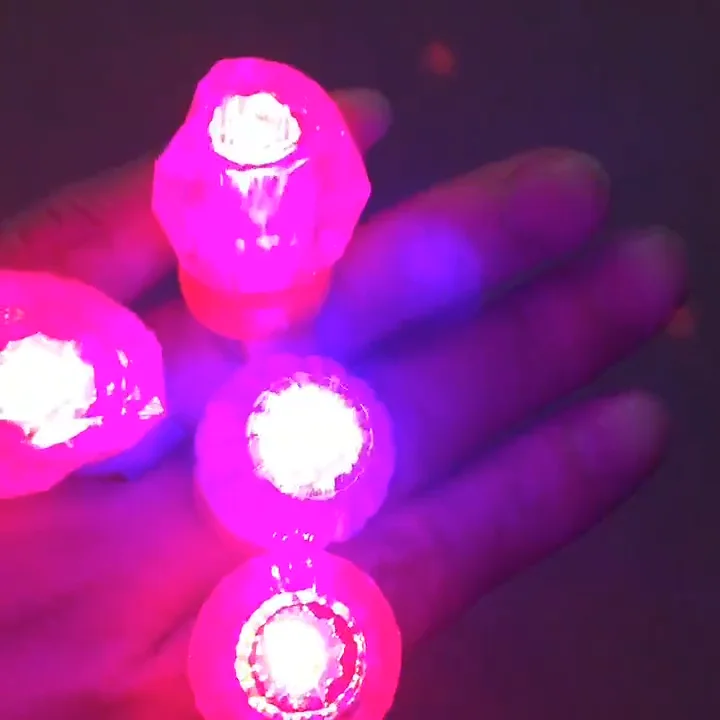 Rave Party Favors Led Rings Diamond Shape Light Up Flashing Finger ...