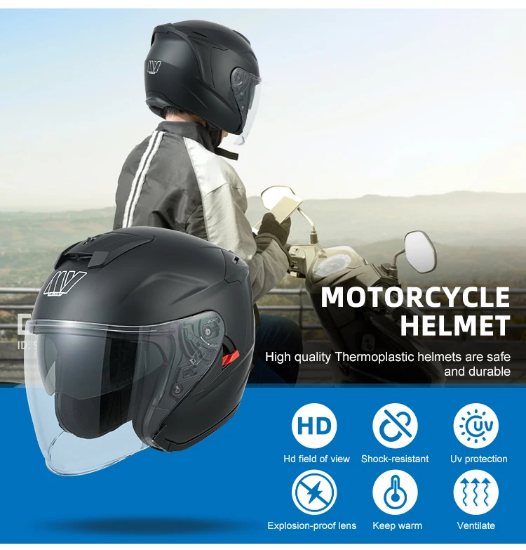 Factory Custom Ece Approved Abs Thermoplastic Matte Black Safe Driving ...