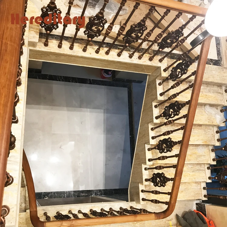 Brushed Bronze Aluminum Stair Railings Interior And Cast Aluminum Porch ...