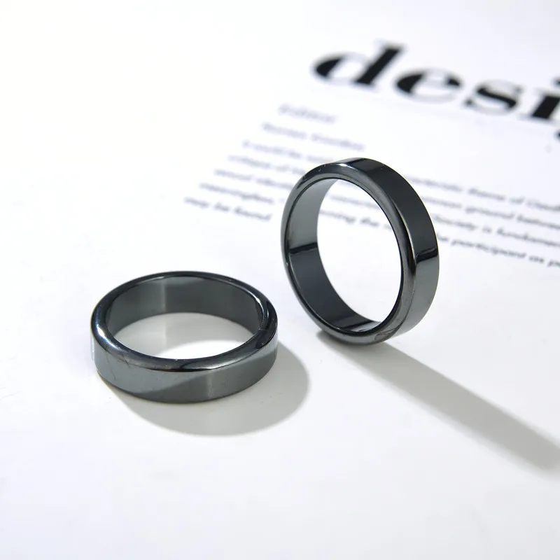 Genuine Hematite Rings - Balance Root Chakra & Relieve Pain