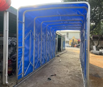 Mobile Push-pull Shed Outside Prefab Warehouse Folding Telescopic ...