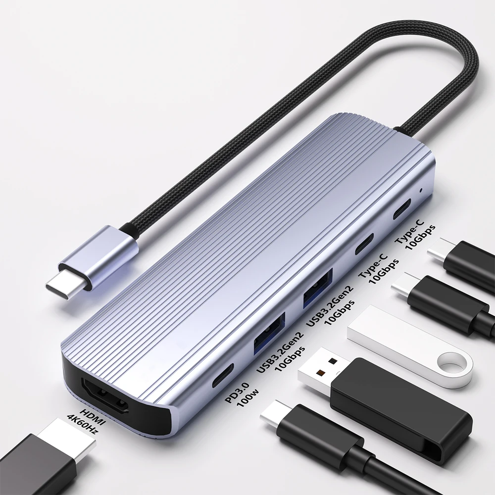 Aluminium HUB Docking with 10GB Speed USB3.2 Gen2 Ports