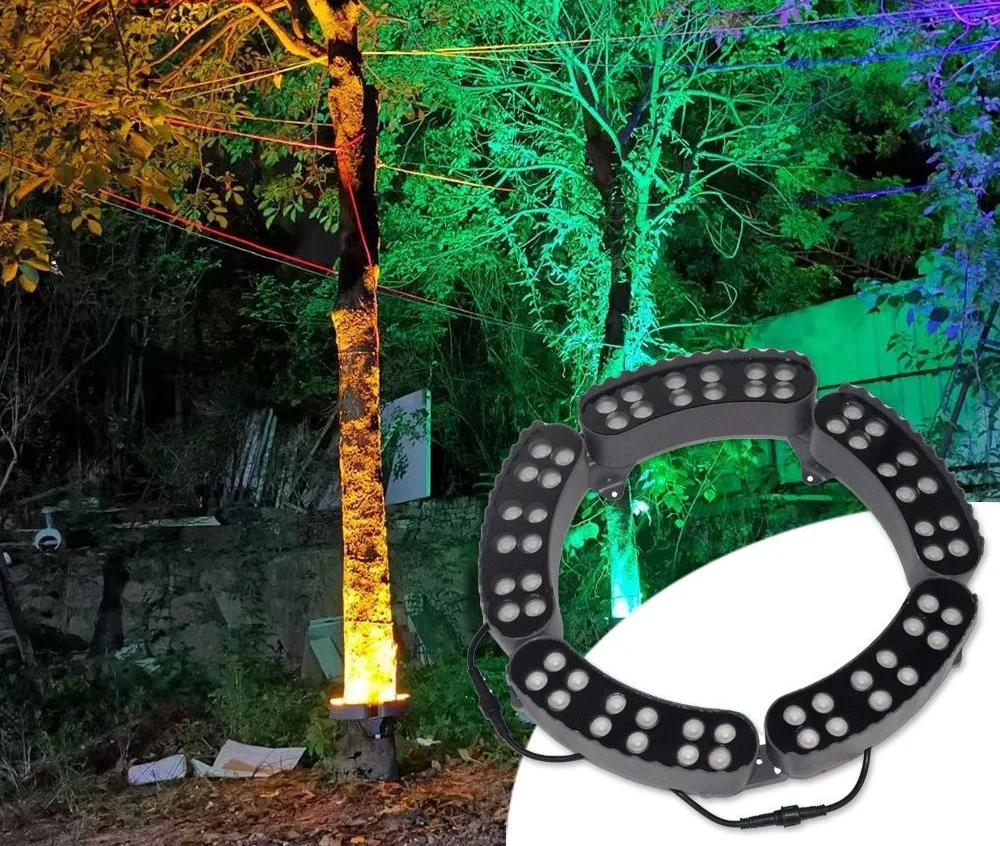 Coconut Palm Tree Hug Light Decorative Square Hoop Pillar Lighting Tree ...