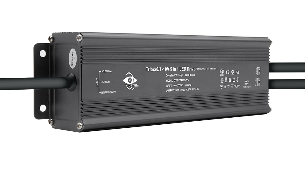 Ottima 200w 24v 12v 48v Ip67 Mlv Elv Dimmable 0-10v 1-10v Pwm Vr Constant Voltage Strip Lighting ...