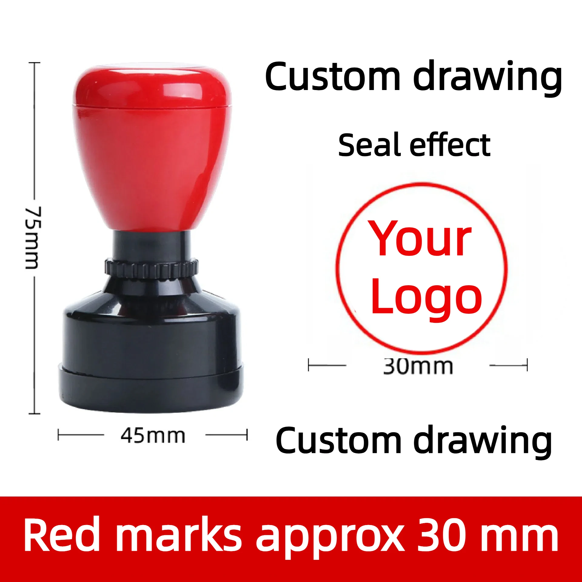 X1227-2 HA Series Custom Logo Office Stamps Set Red Black Self-Inking ...