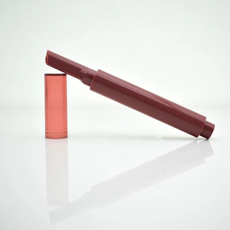 Customize Deep Red Empty Lipstick Container Component Press Top With ...