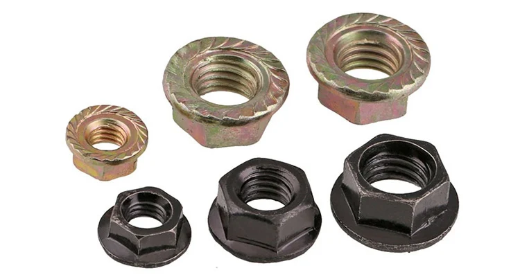 Custom M4 M5 M6 M8 M10 M12 Galvanized Carbon Steel Hex Flange Nut With ...