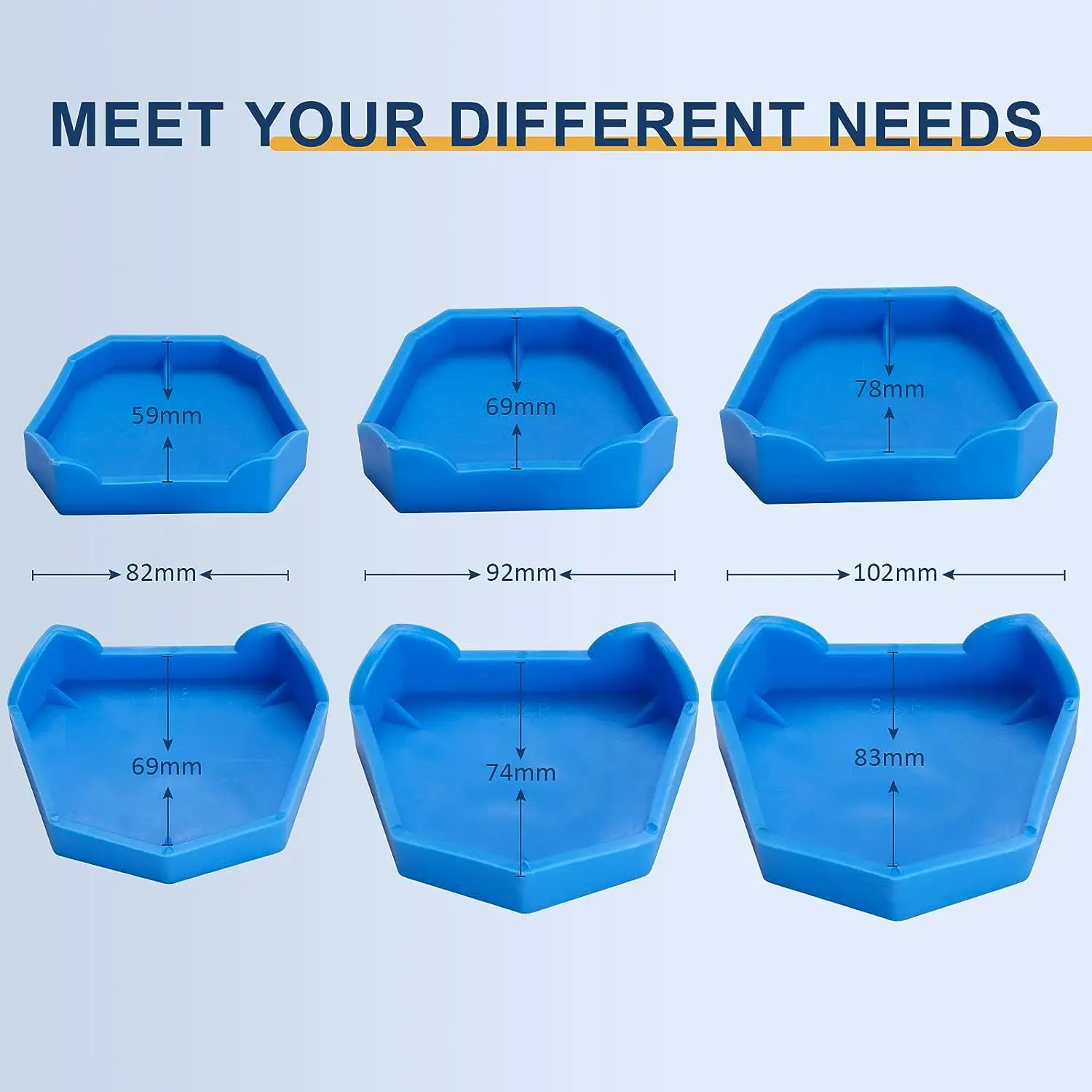 Dental Base Former Kit 6 Pcs Dental Lab Model Base Set Plaster Mold ...