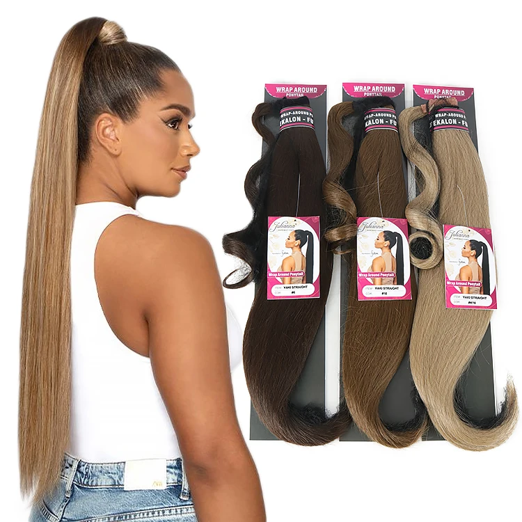 Julianna Wholesale Custom Logo Straight Smooth Tangle Free Synthetic ...