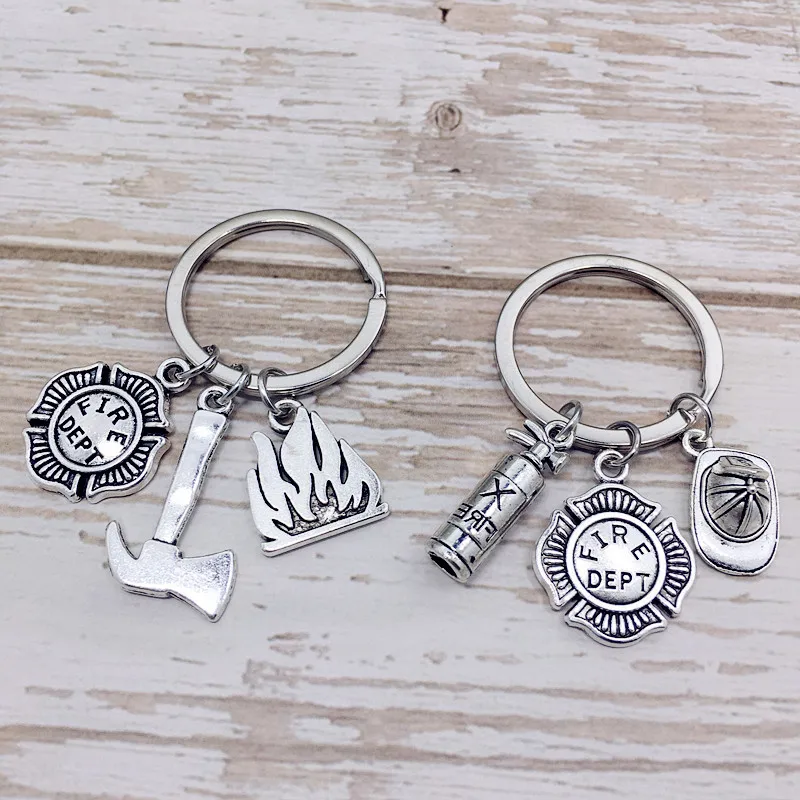 70 Models Firefighter Theme Metal Key Chains by CUSTOMAMA