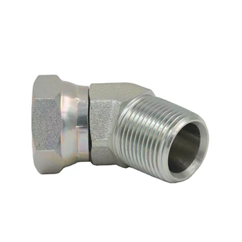 Sae J514 Adapter Tube Fitting Male Nptf To Female Jic Swivel 45 Degree ...